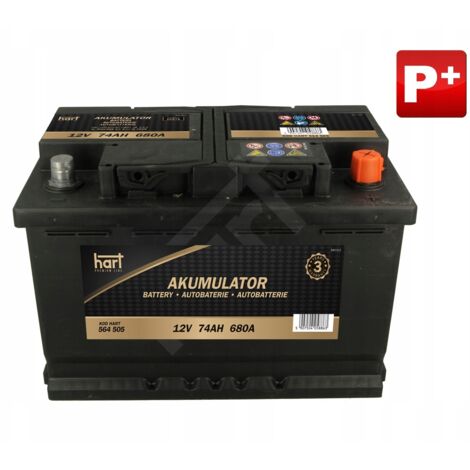 BATTERIE 74AH 680A 278 x 175 x 190 mm P+ PREMIUM
