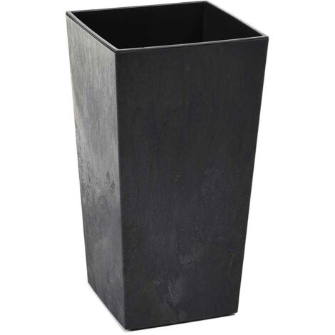 Pot de fleurs en béton noir Porto h68x35x35 cm