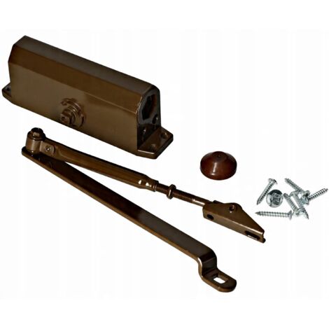 FERME-PORTE AVEC BRAS POUR PORTES TS 10 3060KG 1100mm MARRON SET