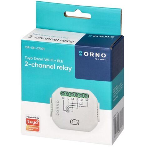 Relais mural intelligent Tuya Wi-Fi+BLE à 2 canaux