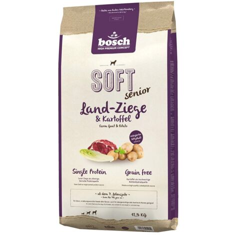 Croquettes pour chien âgé sensible Bosch 79150 senior au chèvre 12.5kg ...