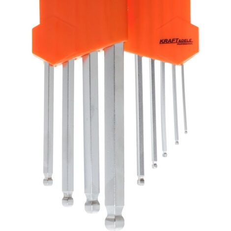 Jeu de 9 clés Allen à tête sphérique KD10296