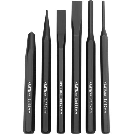 ENSEMBLE DE POINÇONS ET DE POINÇONS CENTRAUX 6 PIÈCES KD3576