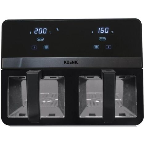 Friteuse sans matière grasse KOENIC KAF 924224 B noire à double chambre