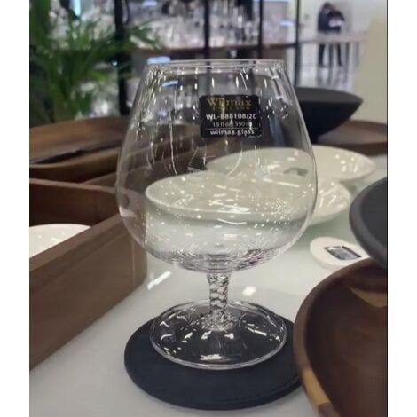 Verres à cognac faits main Wilmax, lot de 2 550 ml verres à cognac ...