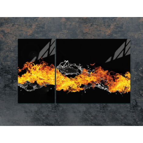 PLAQUE DE PROTECTION EN VERRE POUR POÊLE 90x52 FIRE