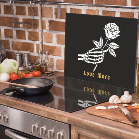 Plaque de protection en verre pour poêle 60x52 Rose