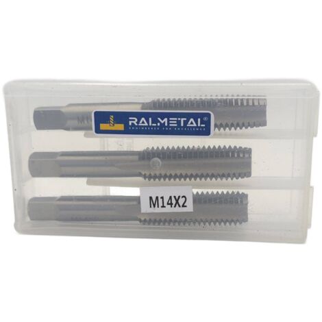 Taraud manuel M14 x 2 DIN 352/3 6H HSS - Jeu de 3 pièces / étapes