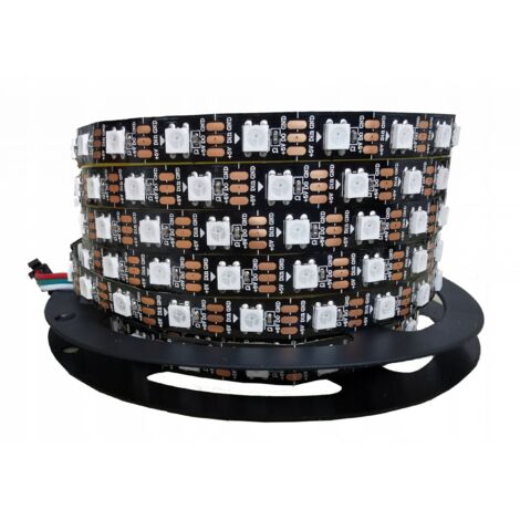 Bande LED adressable WS2812B 5 m 60 LED/m étanche IP65 noire