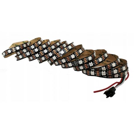 Bande LED adressable WS2812B 5 m 60 LED/m étanche IP65 noire