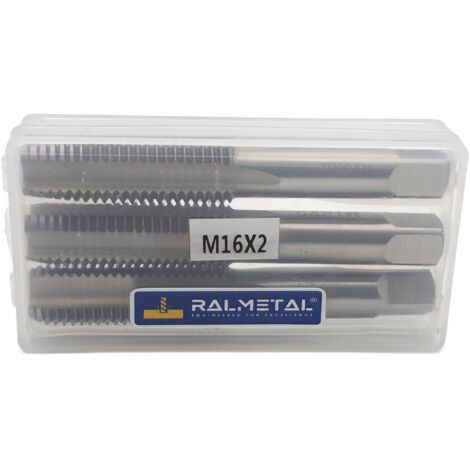Taraud manuel M16 x 2 DIN 352/3 6H HSS - Jeu de 3 pièces / étapes