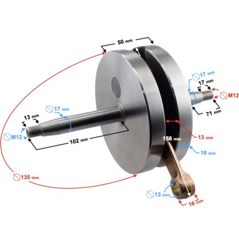 Vilebrequin WSK 125 anti vibration pour réparer un moteur de moto ...