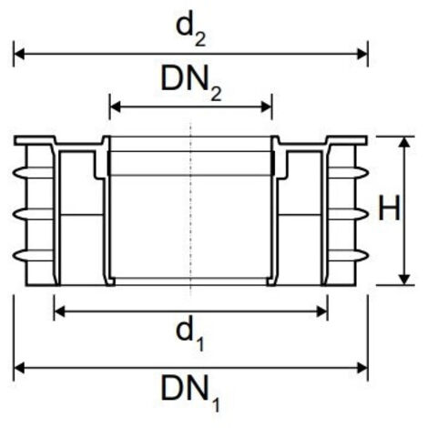 MagnaPlast HT PLUS Réduction interne HTR 110/75 mm 11346 Égouts
