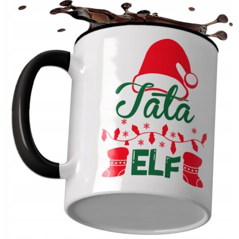 Mug de Noël - Cadeau pour papa - Lutin de Noël - Père Noël sous le sapin