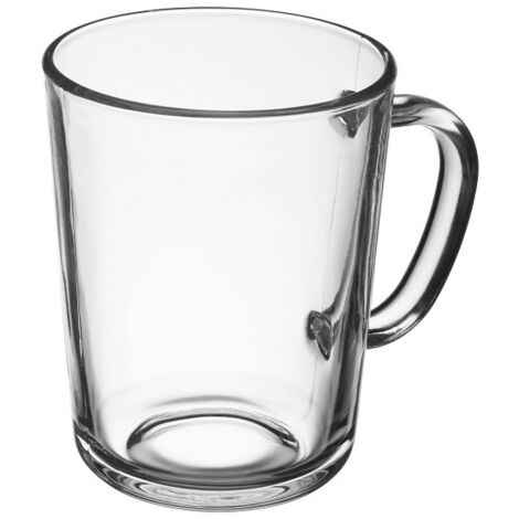 Mug en verre avec anse FERNANDO 410 ml pour servir café, thé, boissons ...