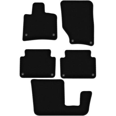 Tapis de sol Audi Q7 4L velours noir BASIC sur mesure auto 2005 a 2015 ...