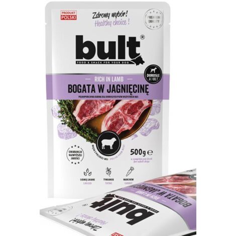 Aliment humide pour chiens, sachet BULT riche en agneau, 12 x 500 g