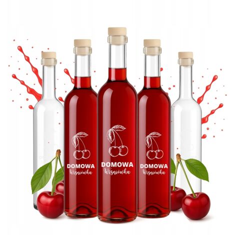 40 bouteilles FUTURA 0,5 L AVEC IMPRESSION VODKA CERISE FAITE MAISON ...