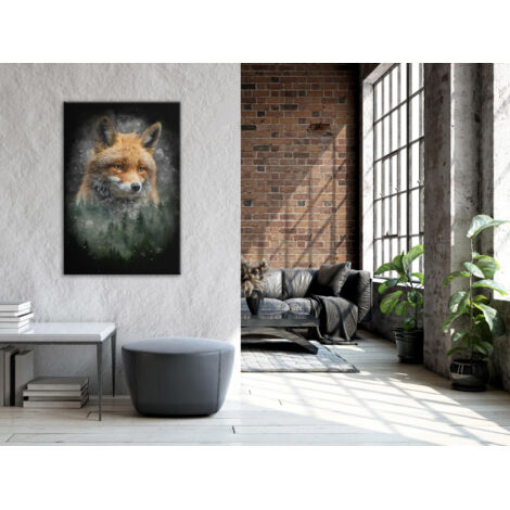 Cadre deco foret tableau vertical salon pour ambiance zen et relax ...