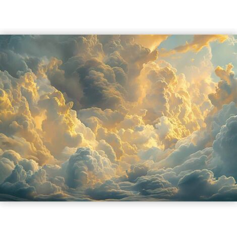 Tapisserie murale anti-imperfections grand format nuages du soir ...