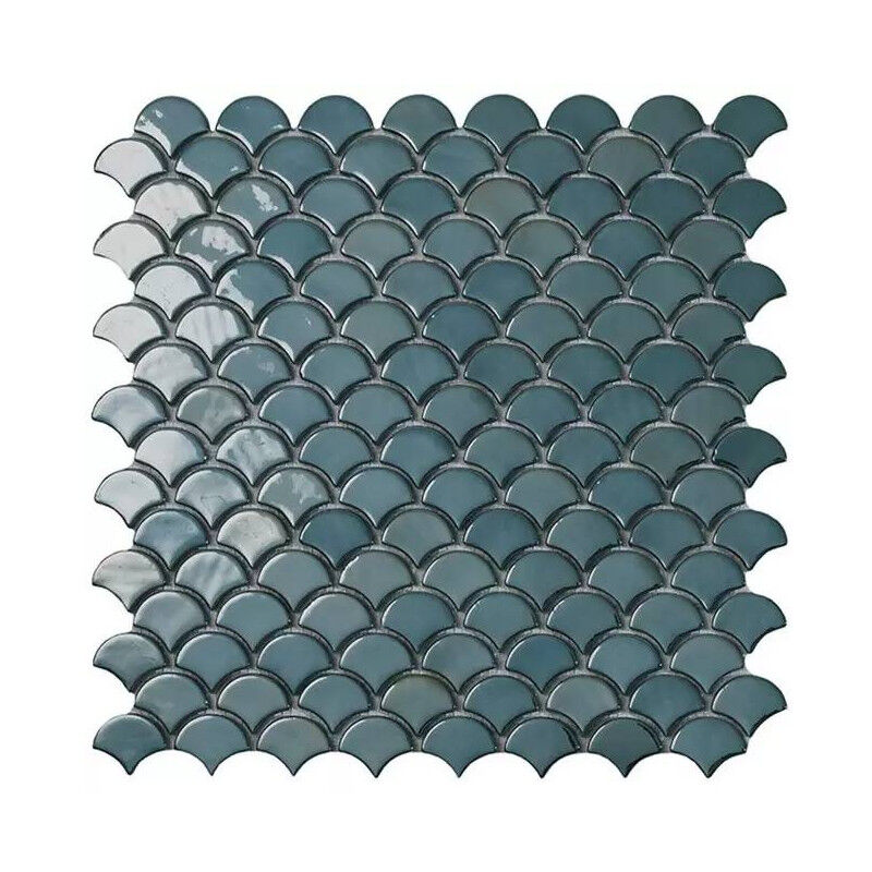 Mosaïque pâte de verre SOUL écaille 3,6x2,9cm - Mosaïque Écaille 3,6x2 ...