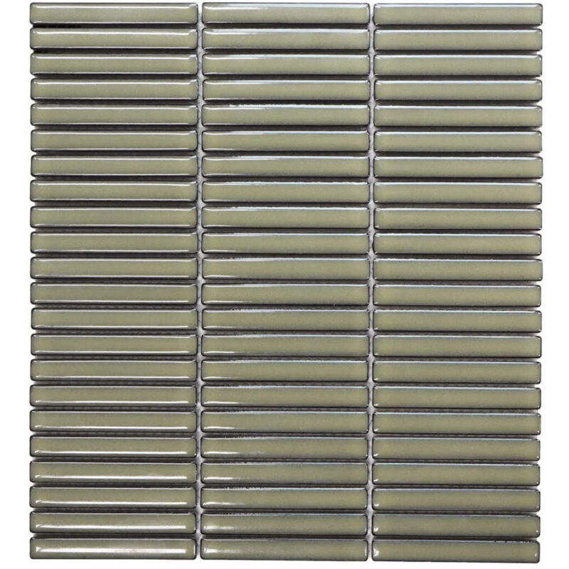 Mosaïque de grès cérame effet graphique MINI KITKAT - Urban olive ...