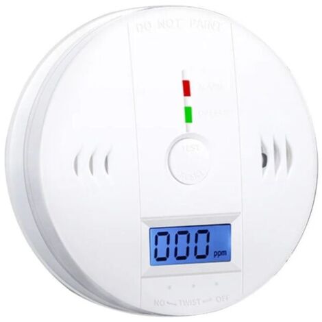 Rilevatore di gas monossido di carbonio, rilevatore di allarme CO2 alimentato a batteria con ...