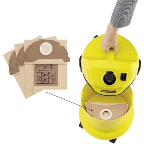 10 bolsas de aspiradora para Kärcher 6904-3220 Bolsa de filtro para MV2 y WD2