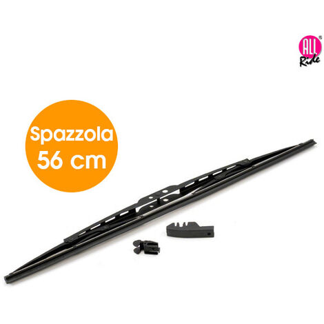 Spazzola Tergicristallo Standard Singola per Auto in Metallo e Gomma 56 cm
