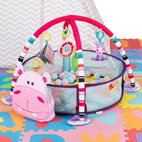 Palestrina Box Tappeto Neonato Bambino Maialino con Recinto Palline ...