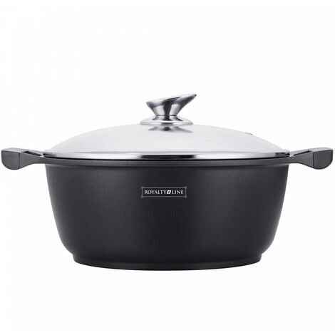 Casseruola Pentola Alluminio Pressofuso Antiaderente Marble 32 cm con coperchio