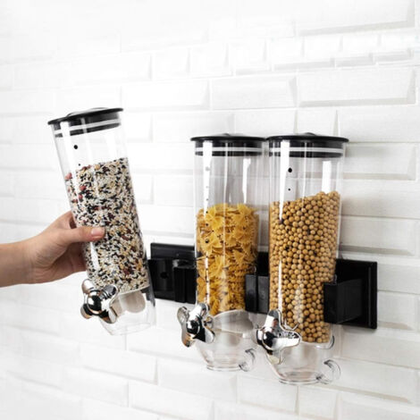 Dispenser Cereali Triplo con Montaggio a Parete Distributore Corn ...