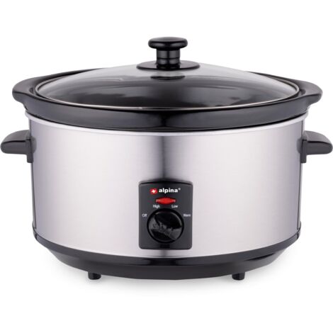 Pentola Elettrica Ovale Cottura Lenta 3,5Lt Acciaio Ceramica ...