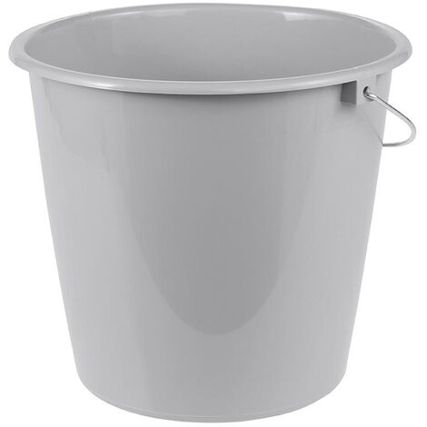 Cubo con asa de metal, Plástico resistente (PP), Redondo, 10 l, Erik ...