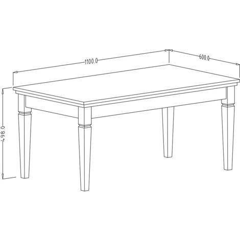 Mesa baja rectangular colección ASSIA. Color verde y roble.