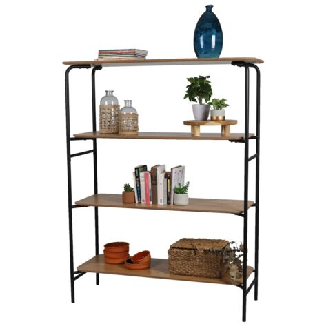 Libreria di design aperta collezione PAGNOL - 4 ripiani in legno ...