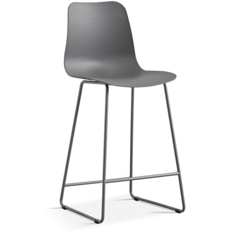 Sedia da banco 'Mario' PP Grigio, dimensioni: H100.5 x L51 x P44cm