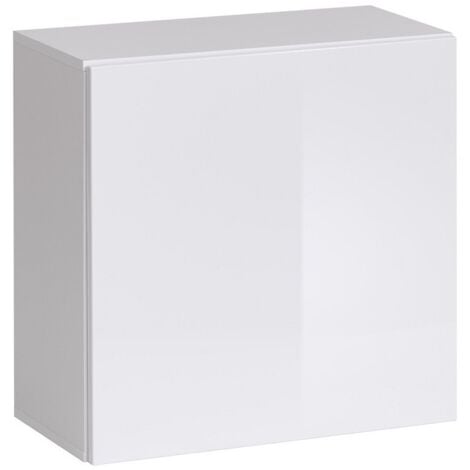 Mobile a cubo sospeso colore bianco 60x60cm per soggiorno collezione ...