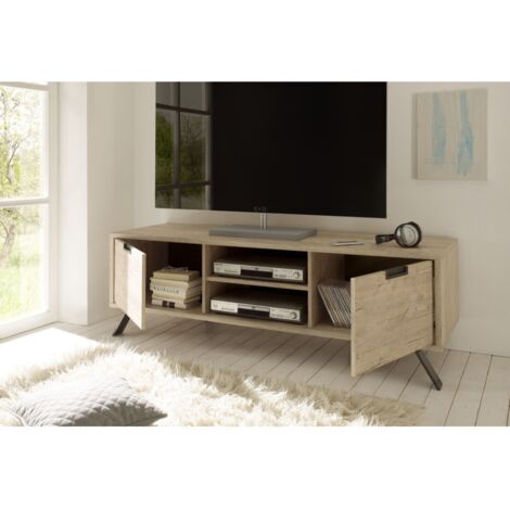 Mobile TV 156 cm SHOW – 2 porte – Rovere chiaro – Design moderno e ...