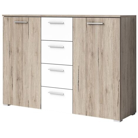 Mobile design 2 porte e 4 cassetti 130cm. Collezione EOS colore rovere ...