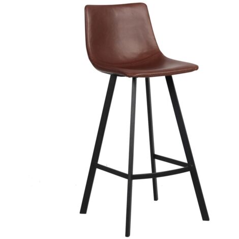 Sgabello da banco 'Ozon' in PU color Cognac, dimensioni: H108 x L45 x ...