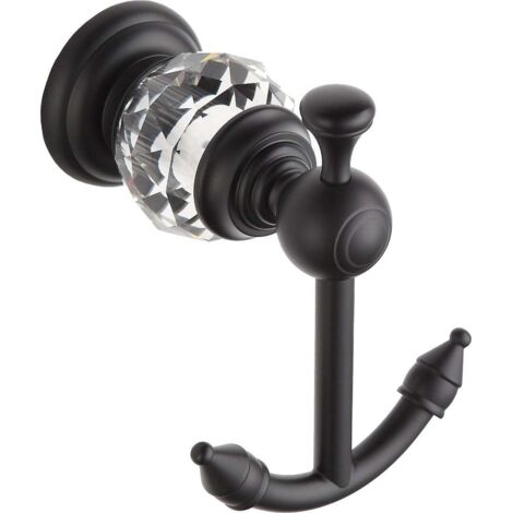 Porte-serviettes double pour salle de bain Mexen Estela noir design ...
