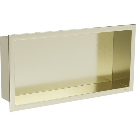Niche de douche dorée Mexen X-Wall-R étagère encastrable en inox ...