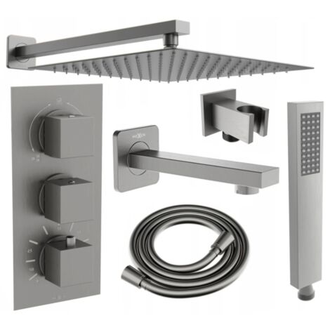 Mexen Cube DR02 ensemble bain-douche encastré avec tête de douche 25 cm ...