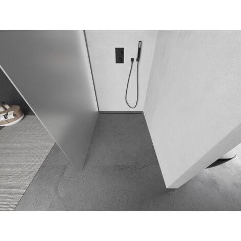 Paroi de douche italienne dépolie Mexen Kioto L 80 cm gris gun ...