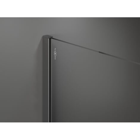 Mexen Kioto paroi de douche Walk-in 125x30 cm transparent gun metal ...