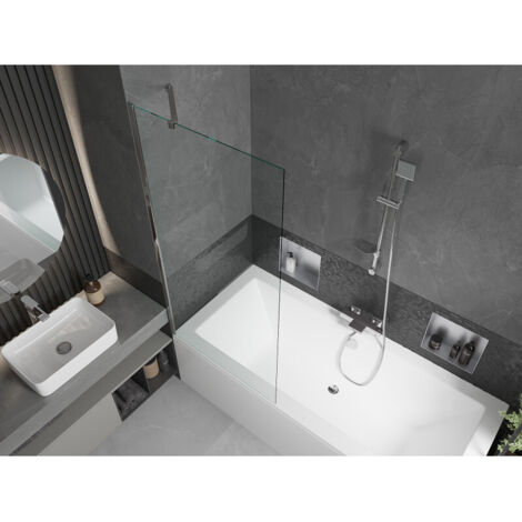 Mexen Cube bain rectangulaire 180 x 80 cm avec panneau et paravent 1 ...
