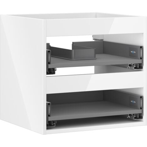 Mexen Box-A corps d'armoire sous-vasque 50 cm, 2 tiroirs, blanc ...