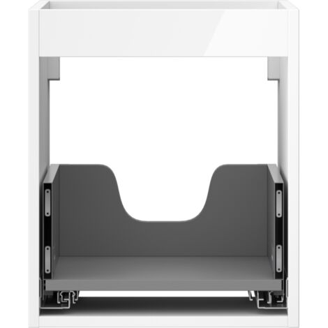 Mexen Box-A corps de meuble sous-lavabo 40 cm, 1 tiroir, blanc brillant ...