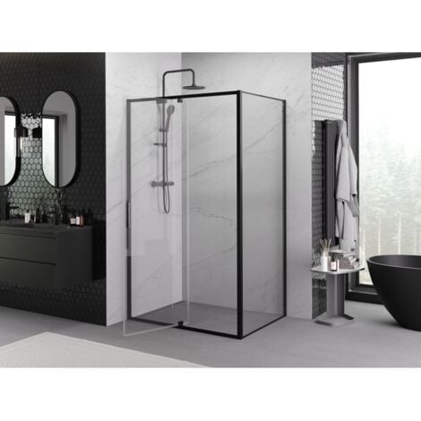 Mexen Exo cabine de douche pliable 105 x 85 cm, transparent, noir - 819-105-085-70-00